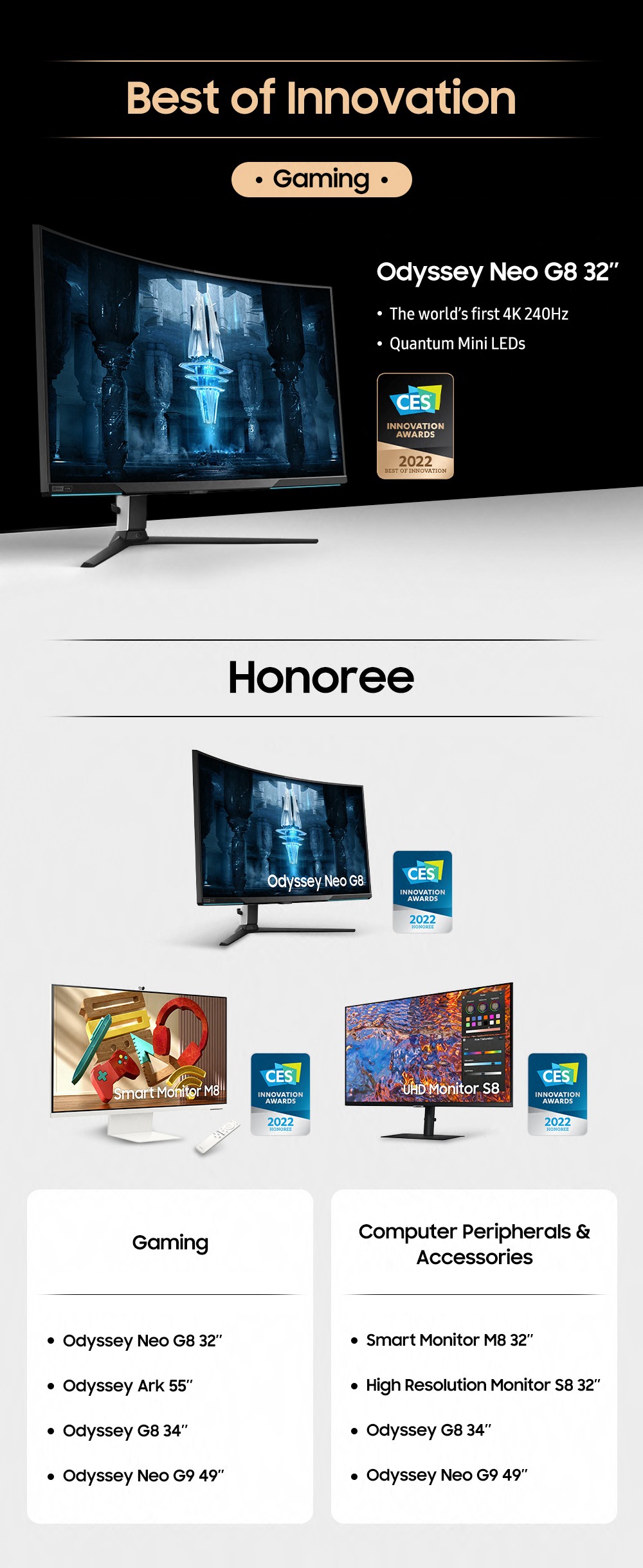 Samsung’s Monitor Lineup Sets New Record for CES Accolades With Nine ...